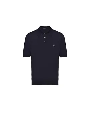 Prada Superfine Wool Polo Shirt - Blue