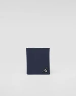 Prada Saffiano Leather Wallet Baltic Blue
