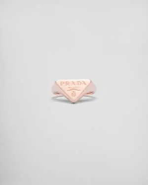 Prada Eternal Gold Signet Ring - Rose Gold