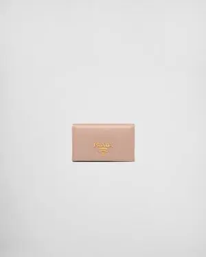 Prada Saffiano Leather Card Holder - Powder Pink