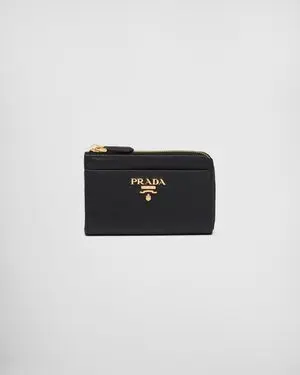 Prada Saffiano Leather Keychain - Black