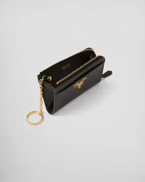 Prada Saffiano Leather Keychain - Black