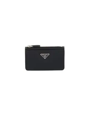 Prada Saffiano Leather Card Holder - Black