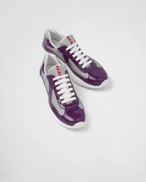Prada Patent Leather And Technical Fabric America's Cup Sneakers