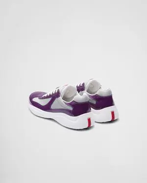 Prada Patent Leather And Technical Fabric America's Cup Sneakers