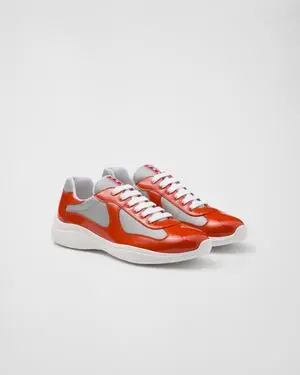Prada Patent Leather And Technical Fabric America's Cup Sneakers