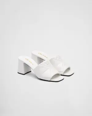 Prada - Quilted Nappa Leather Heeled Sandals