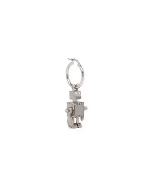 Prada Single Earring With Robot Jewels Pendant - Gold/silver