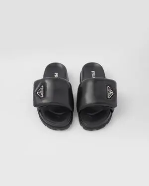 Prada Soft Padded Nappa Leather Slides