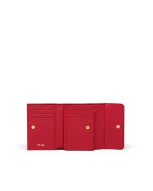 Prada Small Saffiano Leather Wallet - Red