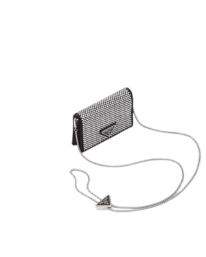 Prada Embellished Cardholder With Shoulder Strap