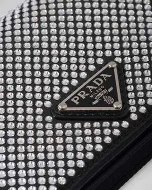 Prada Embellished Cardholder With Shoulder Strap