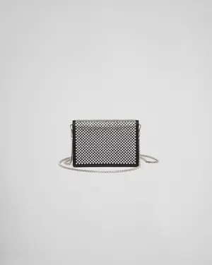 Prada Embellished Cardholder With Shoulder Strap