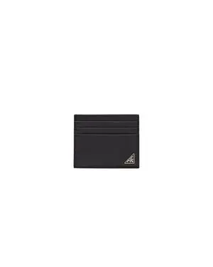 Prada Saffiano Leather Card Holder - Black