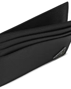 Prada Saffiano Leather Card Holder - Black