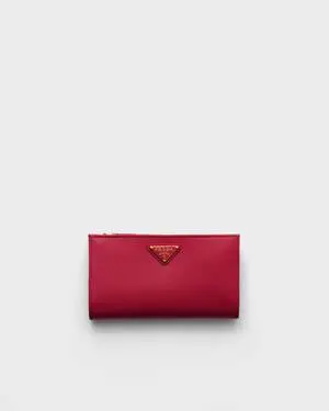 Prada Large Saffiano Leather Wallet Fiery Red