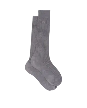 Prada Cotton Crew Socks - Grey