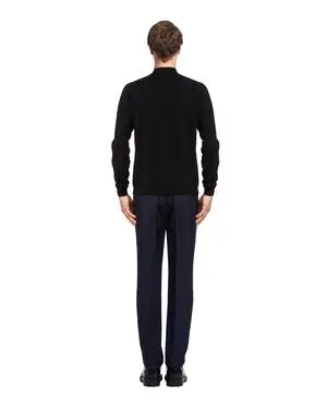 Prada Worsted Wool Turtleneck Sweater - Black