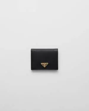 Prada Small Saffiano Leather Wallet Black