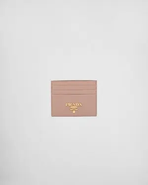 Prada Saffiano Leather Card Holder Powder Pink