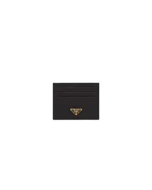 Prada Saffiano Leather Card Holder - Black