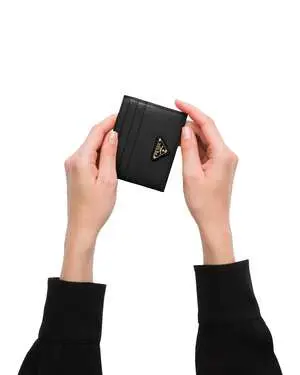 Prada Saffiano Leather Card Holder - Black