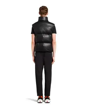 Prada Lined Light Re-nylon Down Vest - Black