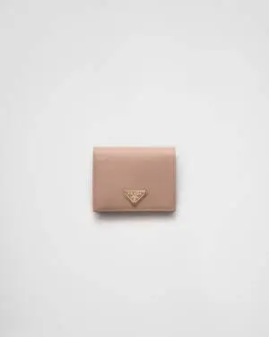 Prada Small Saffiano Leather Wallet Powder Pink