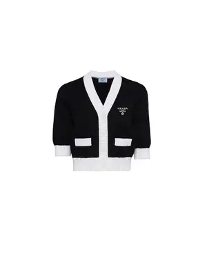 Prada Cropped Cardigan - Black