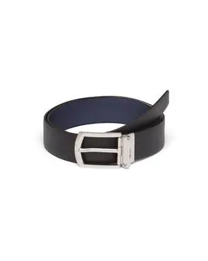 Prada Reversible Saffiano Leather Belt - Black
