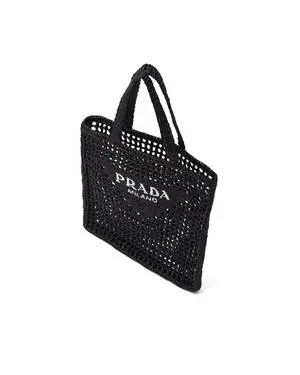 Prada Crochet Tote Bag - Black