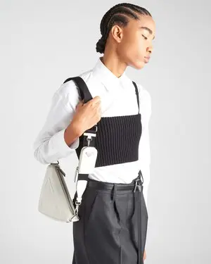 Prada Triangle Leather Shoulder Bag