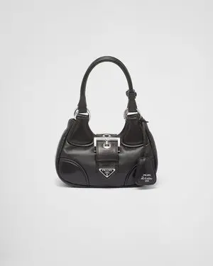 Prada Moon Padded Leather Bag - Black | Editorialist