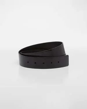 Prada Brushed Leather Belt Strap - Black