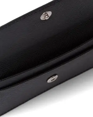 Prada Saffiano Leather Card Holder - Black
