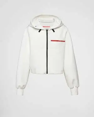 Prada Recycled Double Jersey Sweatshirt - White | Editorialist