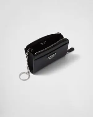 Prada Saffiano Leather Keychain - Black