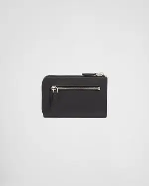 Prada Saffiano Leather Keychain - Black