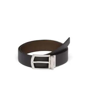 Prada Reversible Saffiano Leather Belt - Black