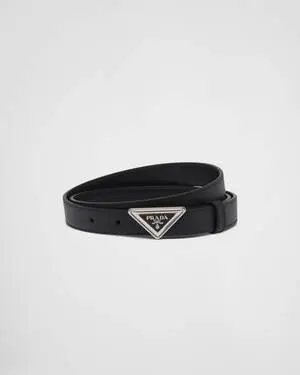Prada Saffiano Leather Belt - Black