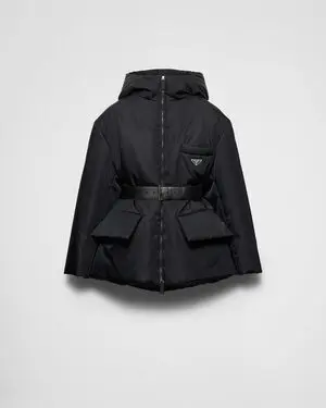 Prada Re-nylon Hooded Down Jacket