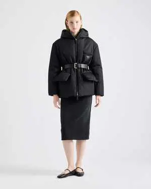 Prada Re-nylon Hooded Down Jacket
