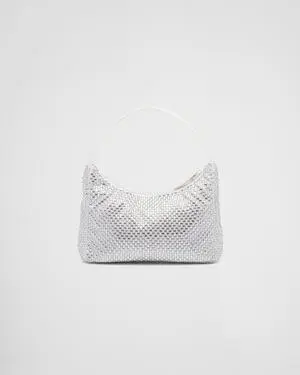 Prada Re-edition Mini Satin Bag With Crystals