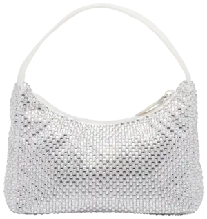 Prada Re-edition Mini Satin Bag With Crystals
