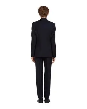 Prada Single Breasted Wool And Mohair Suit - Blue