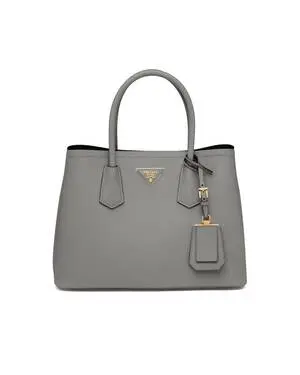 Prada Saffiano Leather Double Bag - Grey