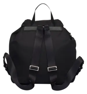 Prada Medium Re-nylon Backpack With Pouch - Black