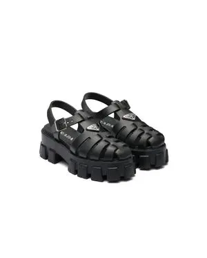 Prada Monolith Foam Rubber Sandals - Black