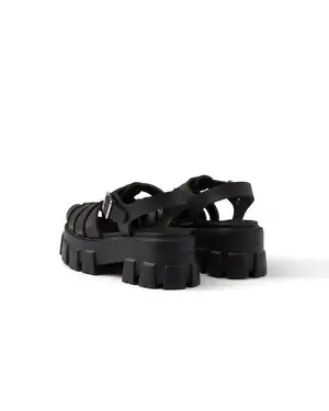 Prada Monolith Foam Rubber Sandals - Black