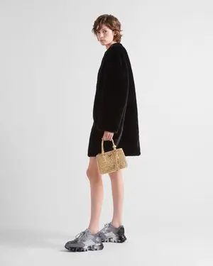 Prada Galleria Mini Satin Bag With Crystals